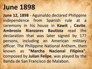 The act of proclamation of independence of the filipino people | PPTX