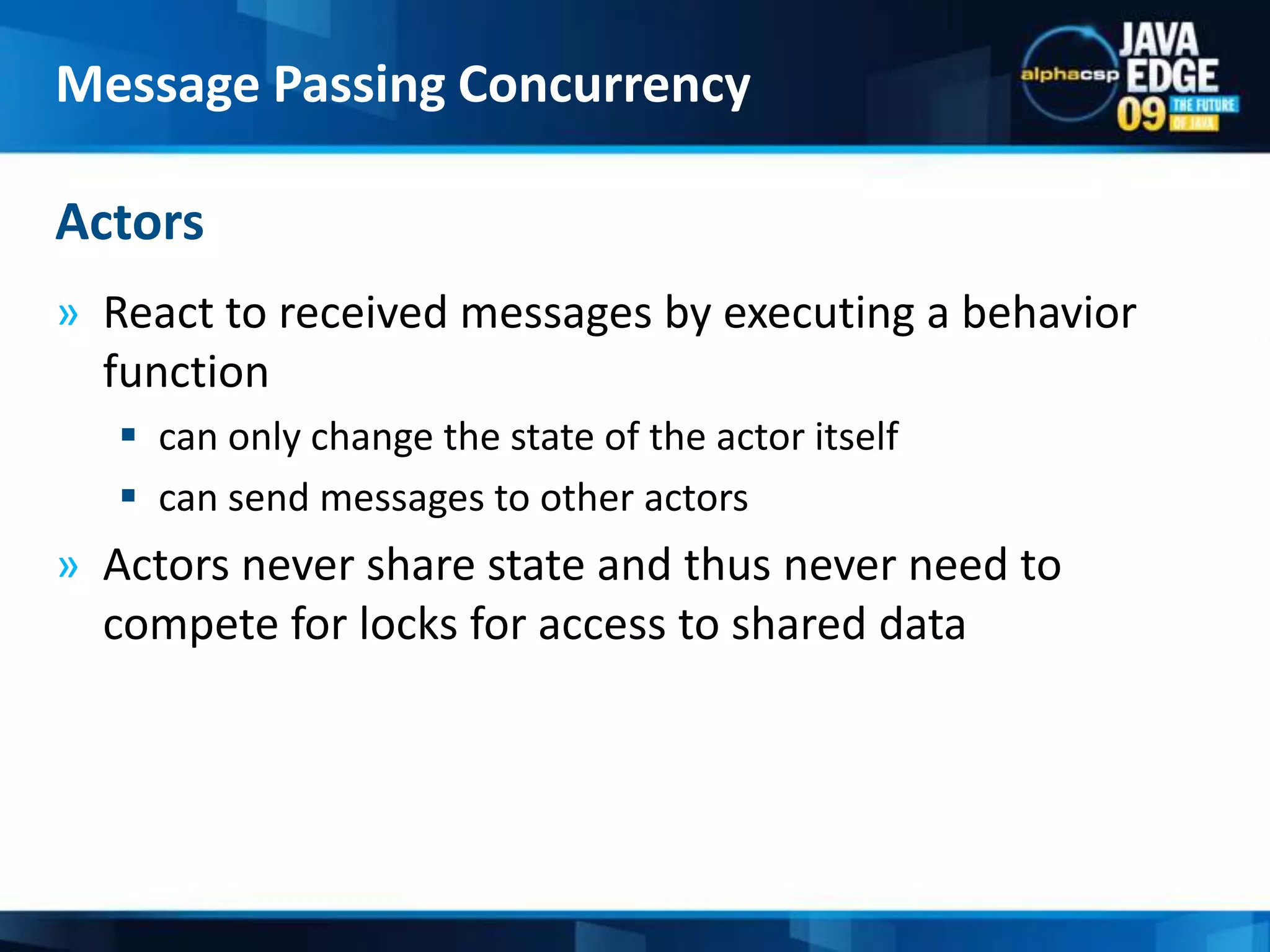 The Actor Model - Towards Better Concurrency | PPTX | Programming Languages | Computing
