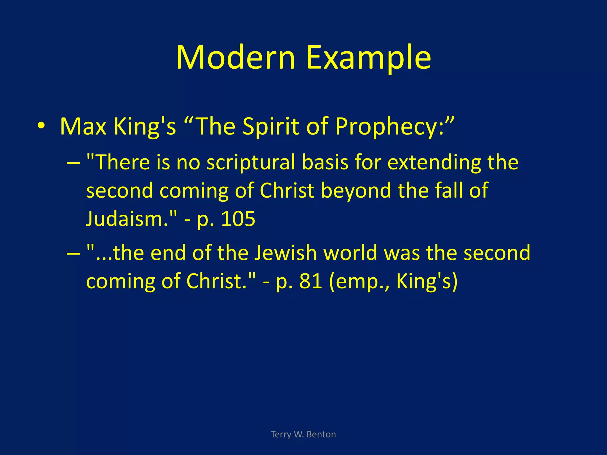 The AD 70 Doctrine | PPTX | Christianity | Religion & Spirituality