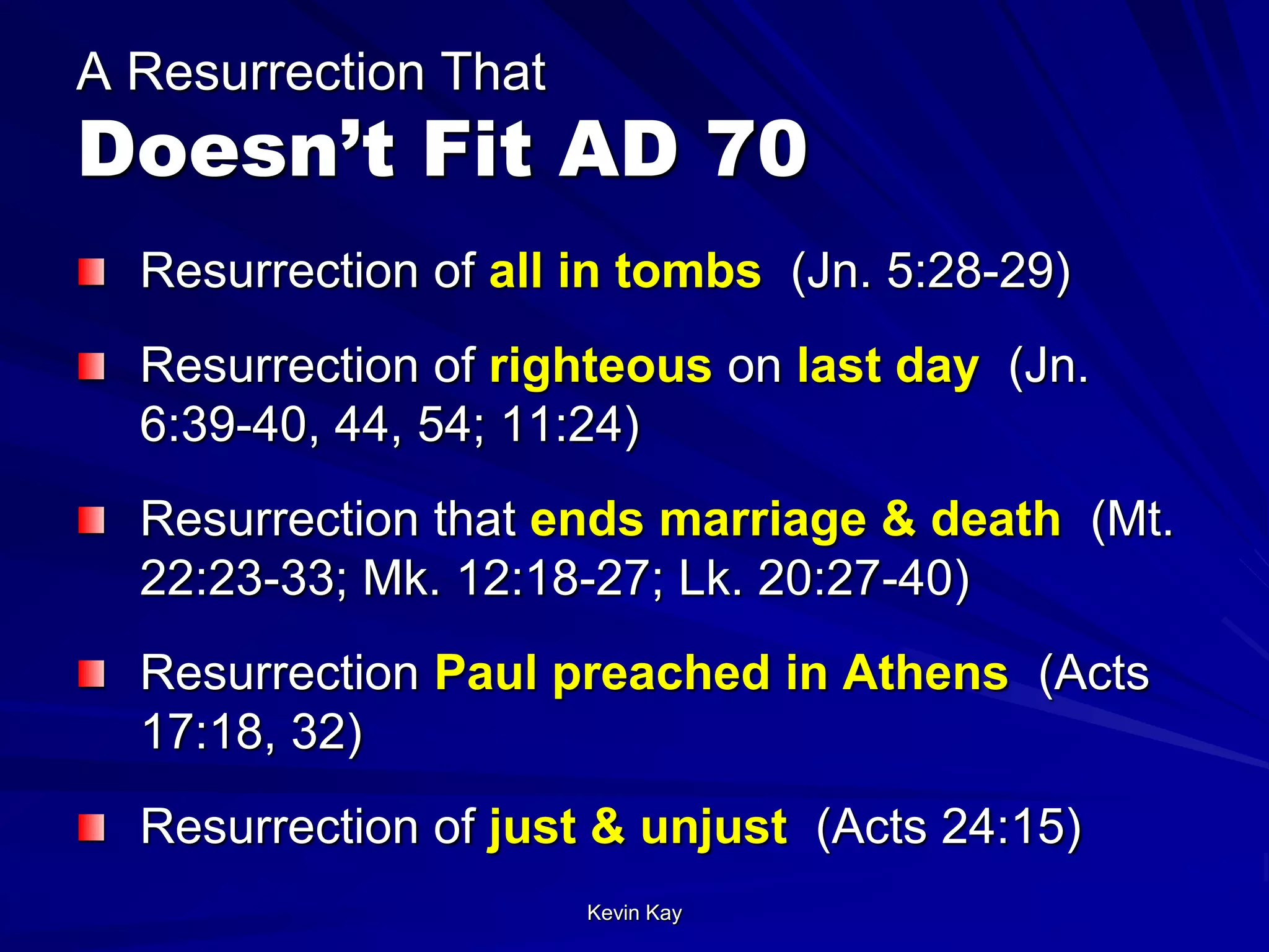The AD 70 Doctrine | PPTX | Christianity | Religion & Spirituality