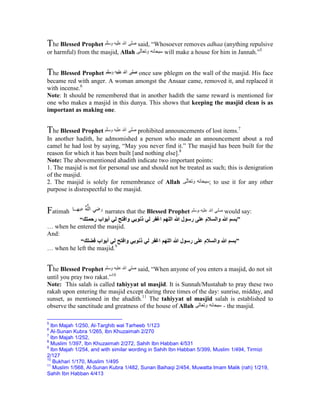 The adaab (etiquettes) of masjid | PDF