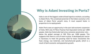 The Adani Group's Impact on India's Maritime Landscape | PPT