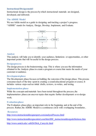 The addie model | PDF