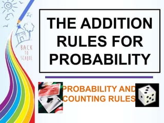 THE ADDITION RULES FOR PROBABILITY.pptx