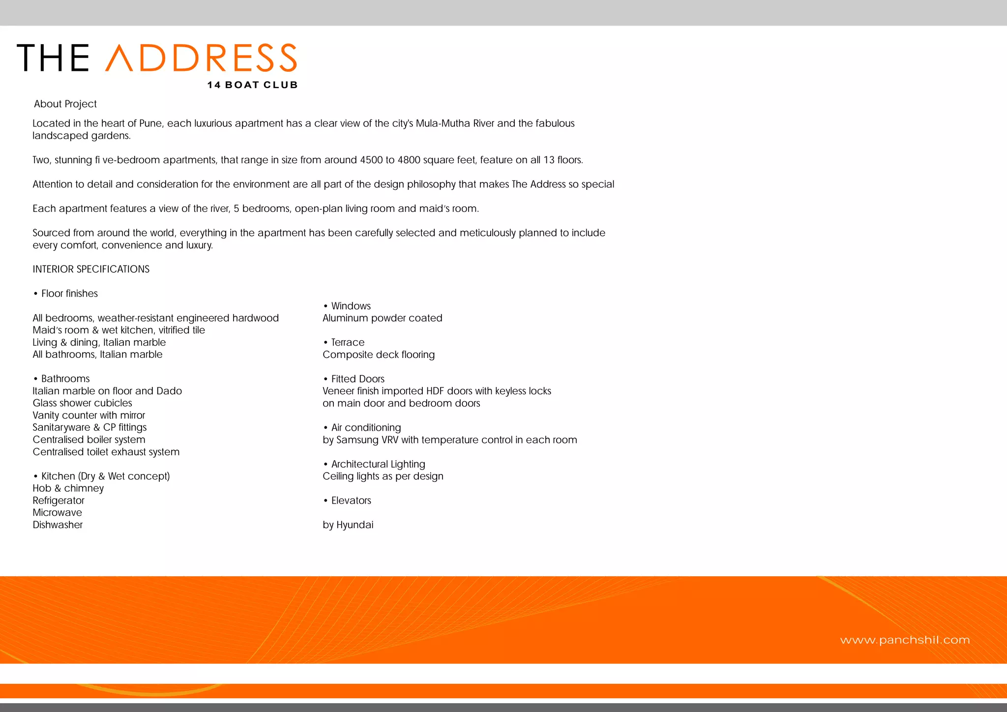 The Address- Panchshil Realty’s Premium Luxury Apartments in Pune! | PDF