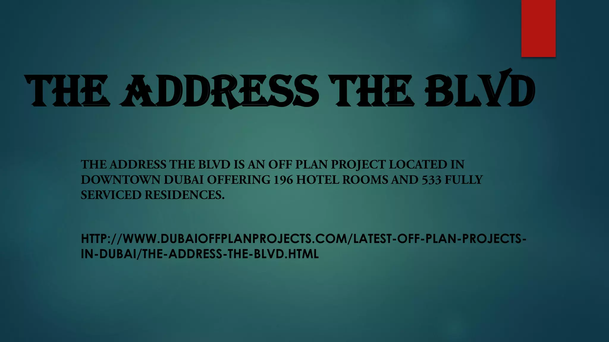 The address the blvd | PPT