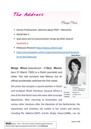 The Address_Marga_Minco_XI_English | PDF | Bereavement | Family and Relationships