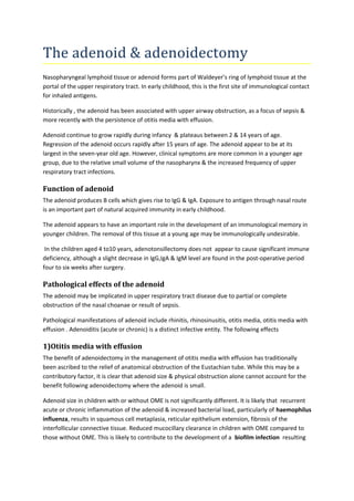 The adenoid & adenoidectomy | DOC