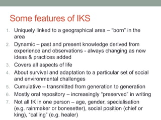 Thea de wet intro indigenous knowledge and cognitive justice | PPT