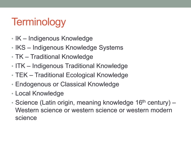 Thea de wet intro indigenous knowledge and cognitive justice | PPT