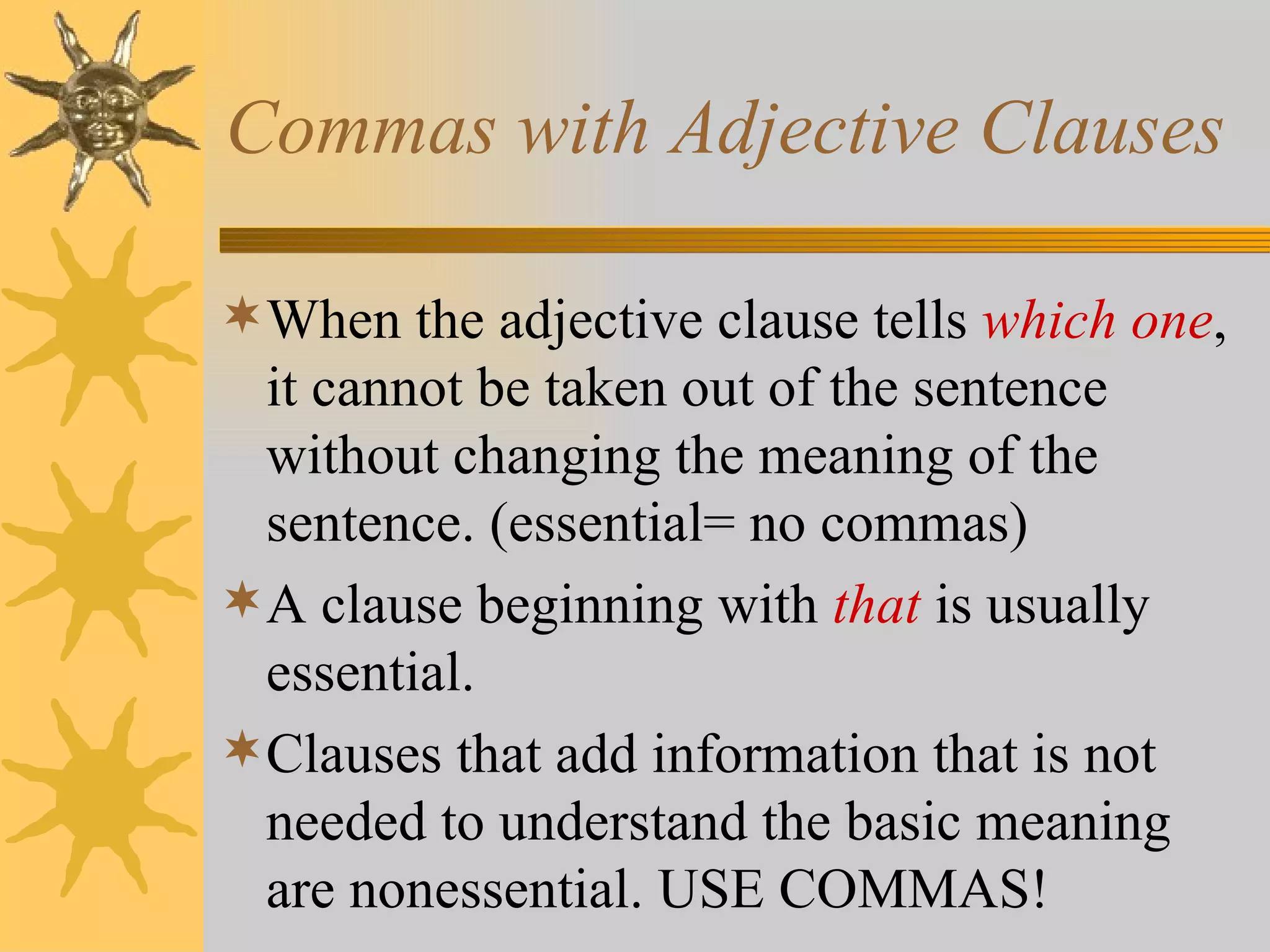 The Adjective Clause | PPT