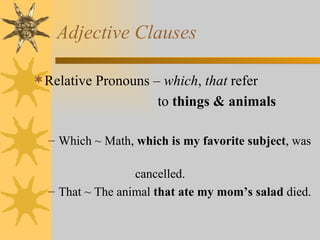 The Adjective Clause | PPT