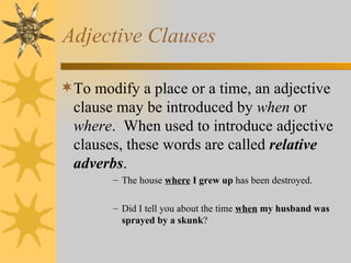 The Adjective Clause | PPT