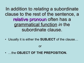 The Adjective Clause | PPT