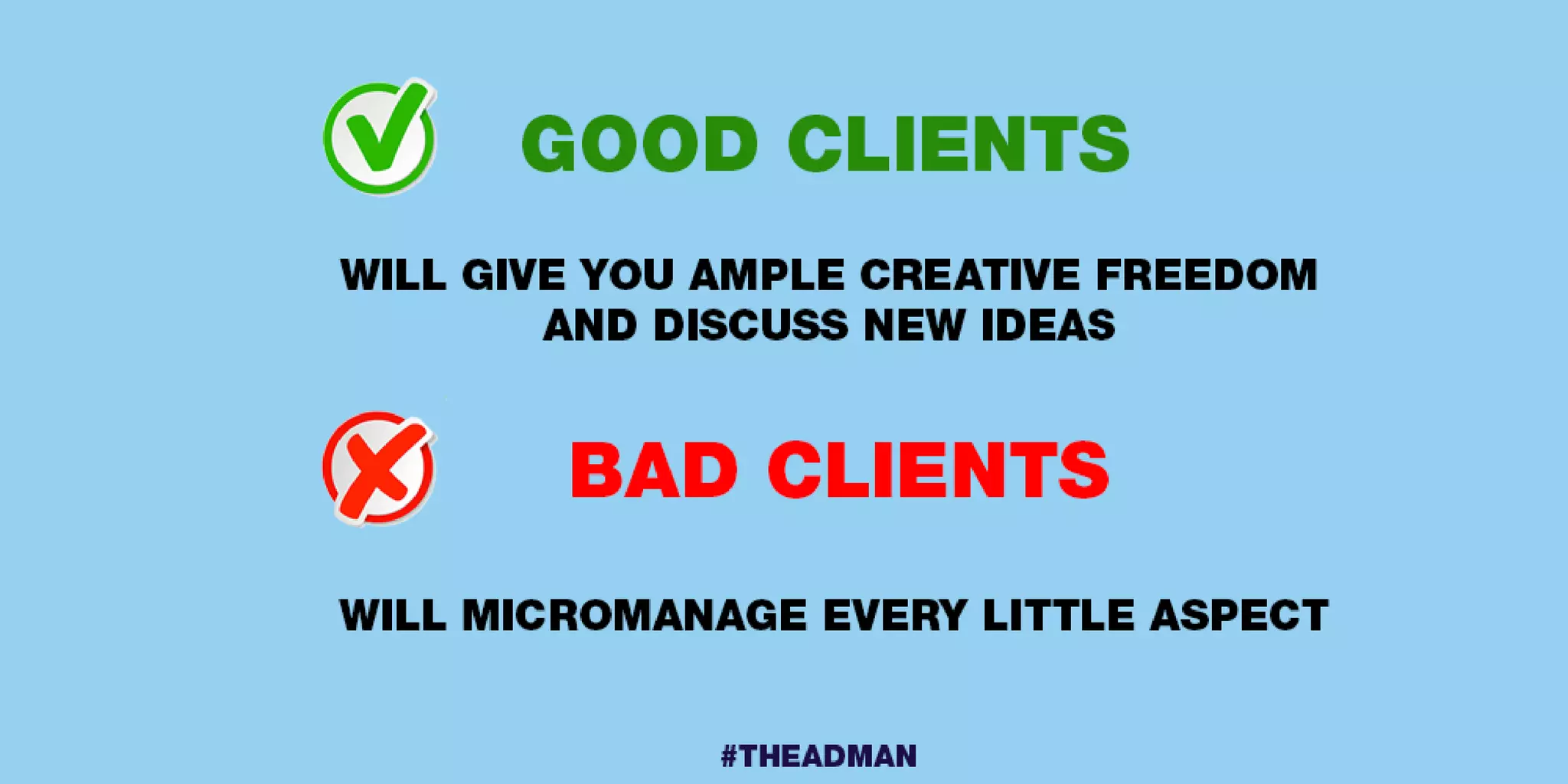 Good Clients vs Bad Clients - The Adman Guide | PDF