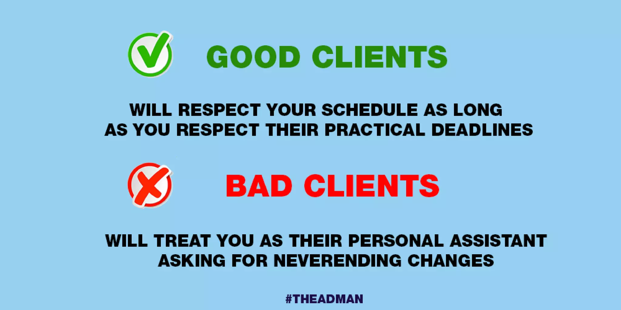 Good Clients vs Bad Clients - The Adman Guide | PDF