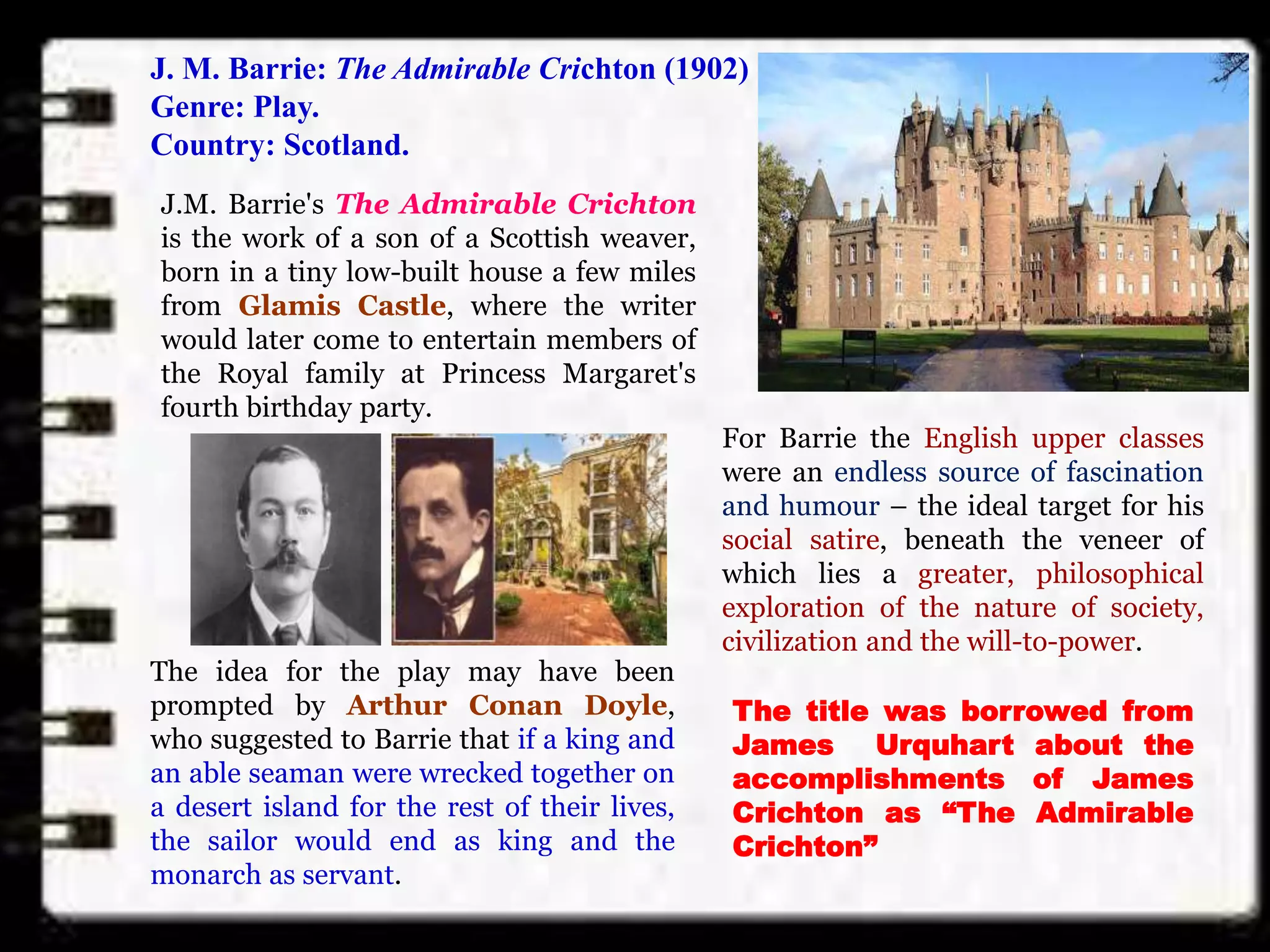 The Admirable Crichton ppt | PPTX