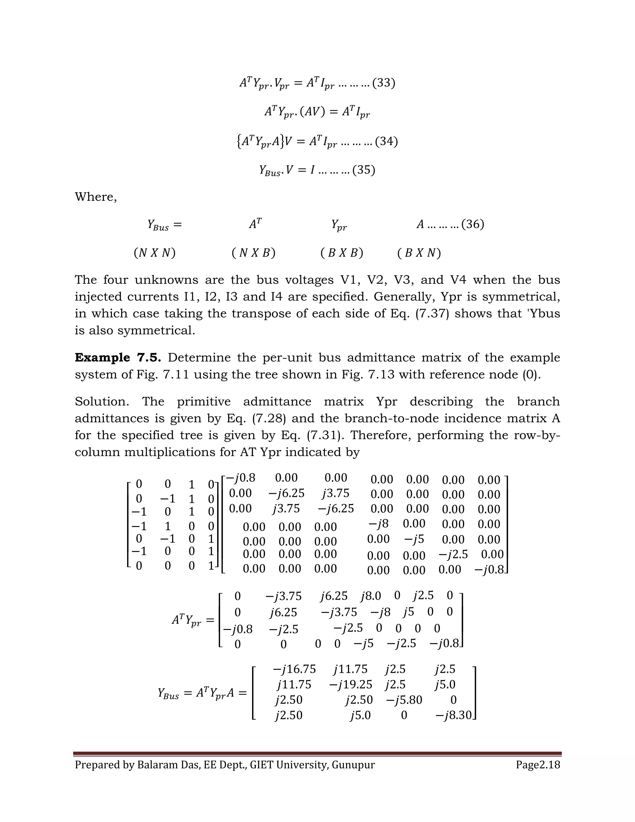 The Admittance Model And Network Calculation Pdf Computer