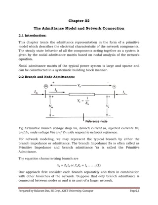 The admittance model and network calculation | PDF