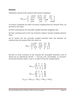 The admittance model and network calculation | PDF