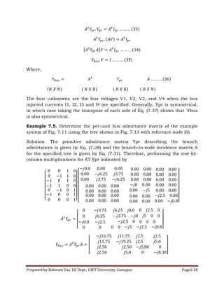 The admittance model and network calculation | PDF