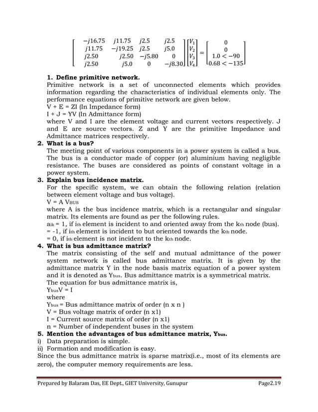 The admittance model and network calculation | PDF | Computer Networking | Computing