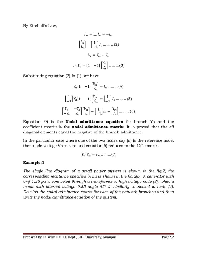 The admittance model and network calculation | PDF | Computer Networking | Computing