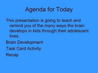 The adolescent brain presentation module 3 | PPT