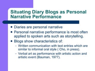The adolescent diary blog and its audiences | PPT