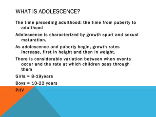 The Adolescent Footballer - Phases of growth and common injuries | PPT
