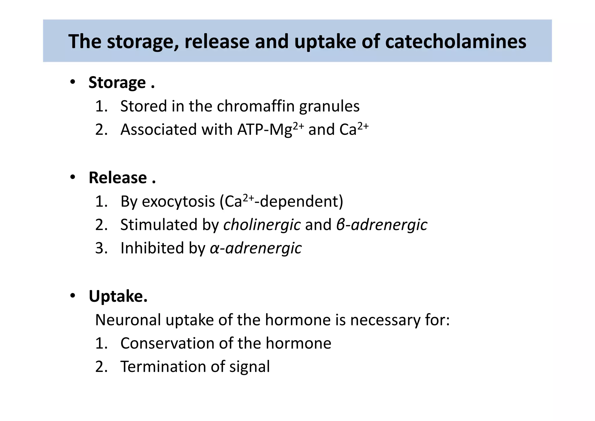 The adrenal gland, catecholamine synthesis | PDF