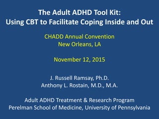 The adult ADHD tool kit for everday life handling strategies | PDF