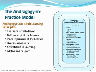 Andragogy In Practice Model