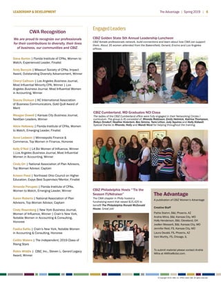CBIZ Women's Advantage | The Advantage Spring 2019 | PDF