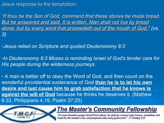 The advantage of the king over temptation | PPT