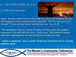 The advantage of the king over temptation | PPT
