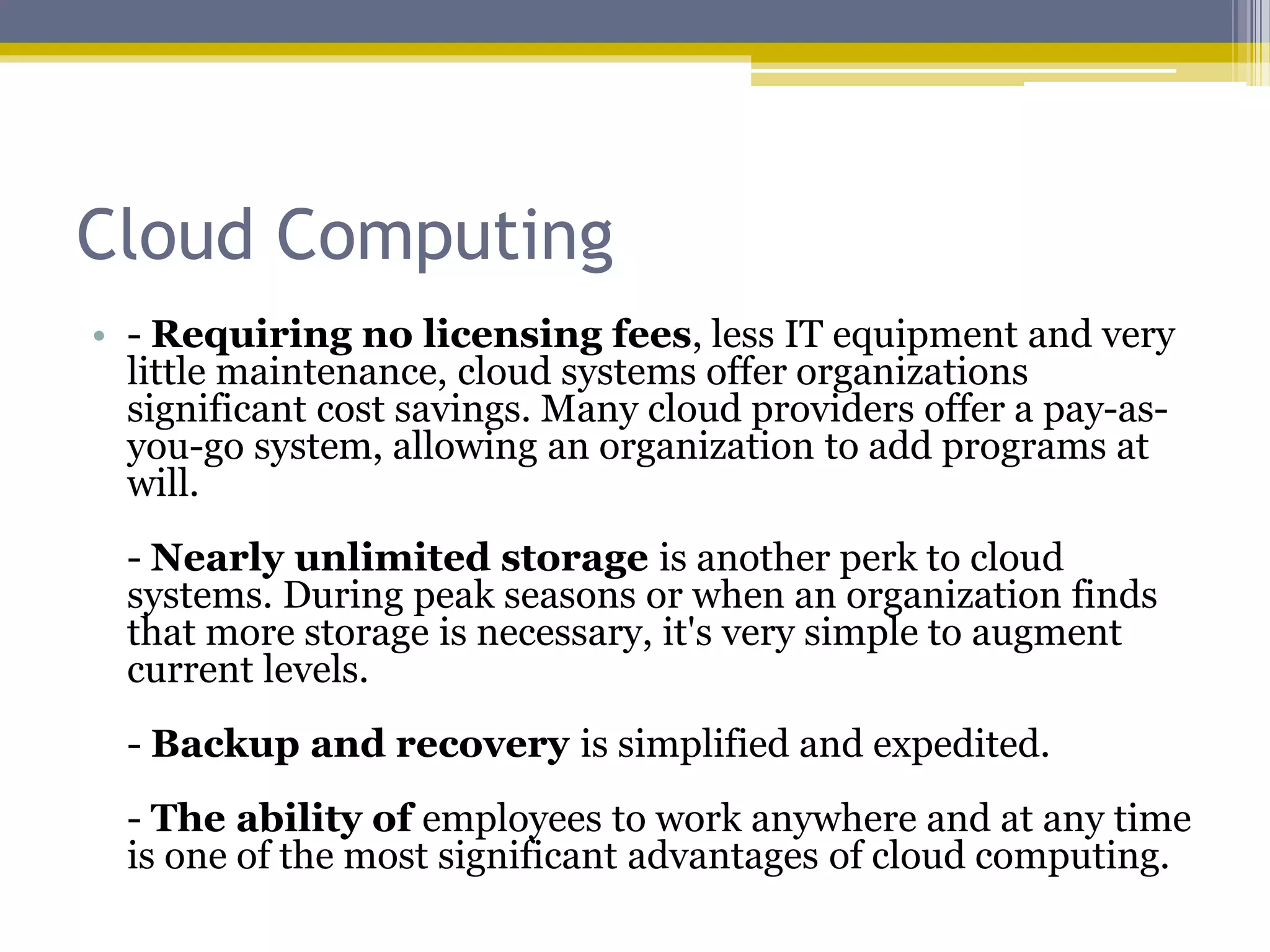 The Advantages and Disadvantages of Cloud Computing | PPTX