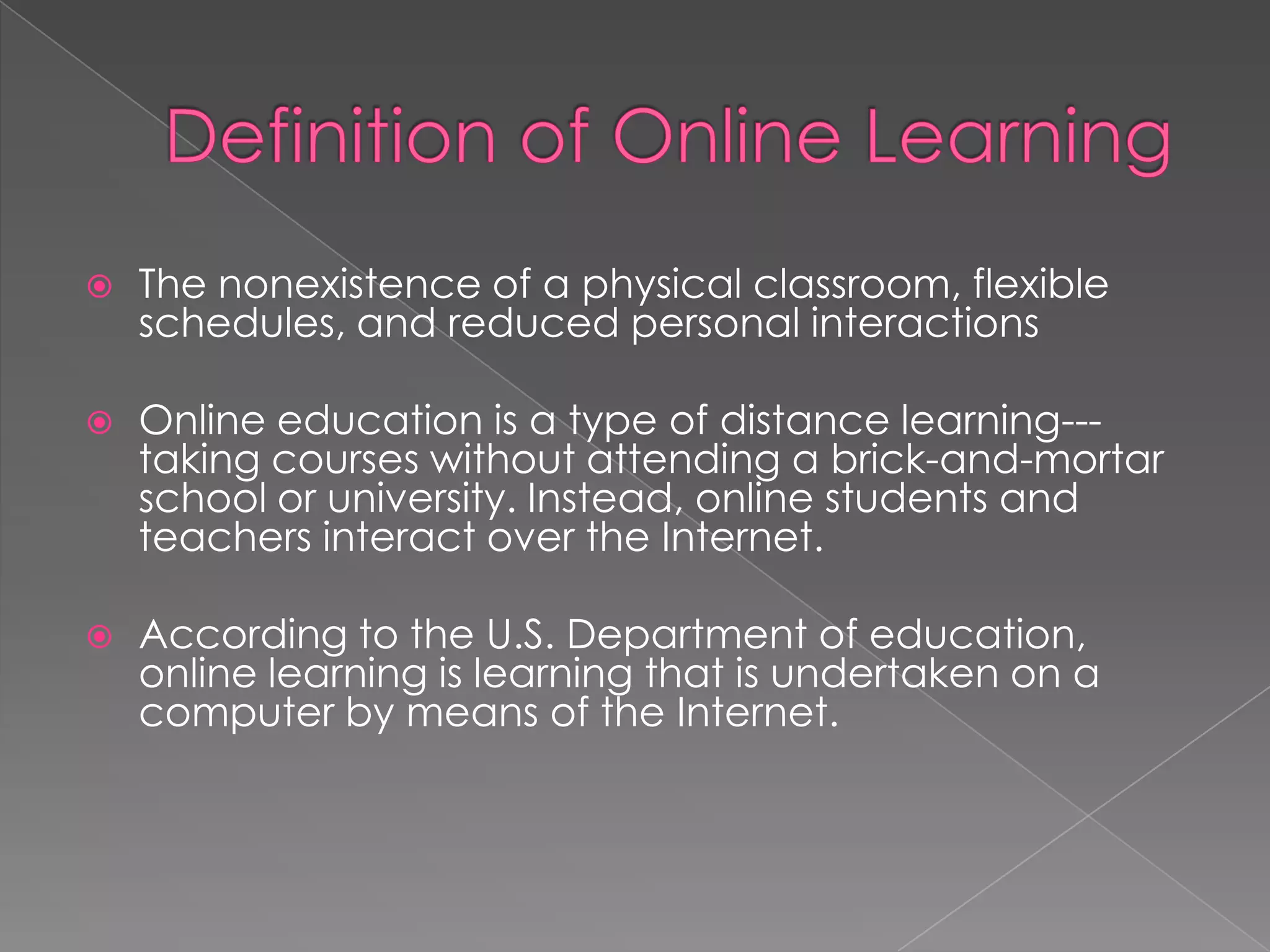 The advantages and disadvantages of online learning | PPTX