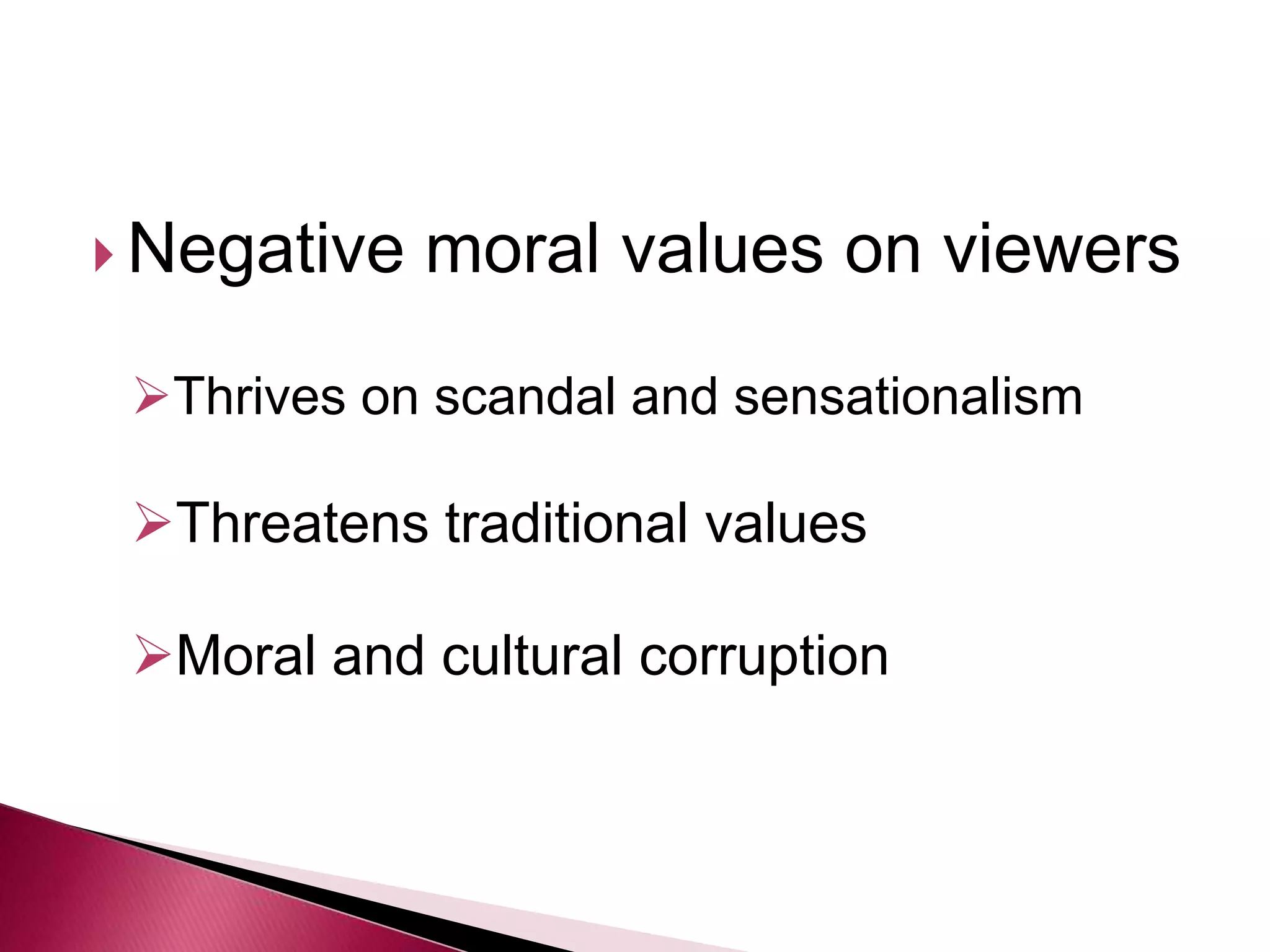 The advantages and disadvantages of reality tv | PPTX