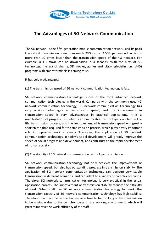 The Advantages of 5G Network Communication | PDF | Computer Networking | Computing