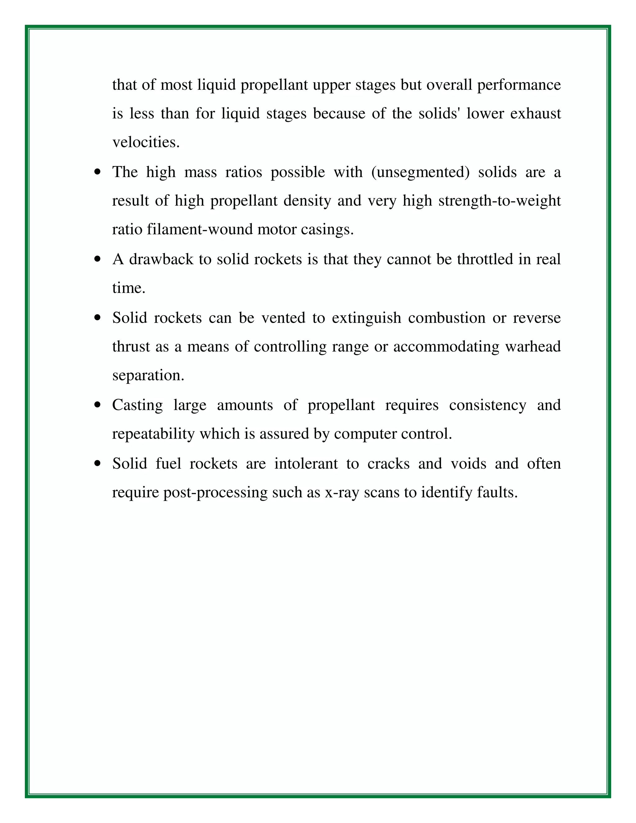 The advantages of different types of propellants | PDF