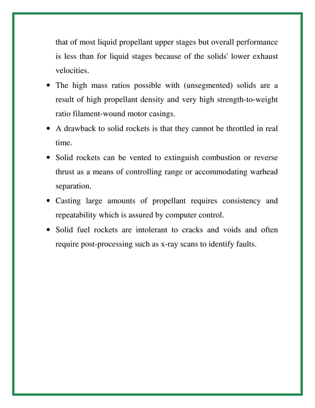 The advantages of different types of propellants | PDF | Chemistry ...