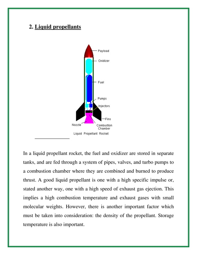 The advantages of different types of propellants | PDF | Chemistry ...
