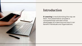 The Advantages of eLearning.pptx | Online Education | Education