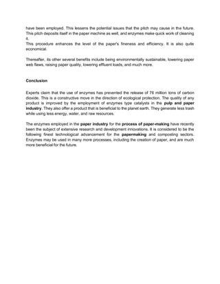 The advantages of enzymes in the pulp and paper Industry.pdf