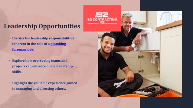 Advantages of Pursuing Plumbing Foreman Jobs: A Comprehensive Guide ...