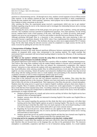 The advantages of using films to enhance student’s reading skills in ...