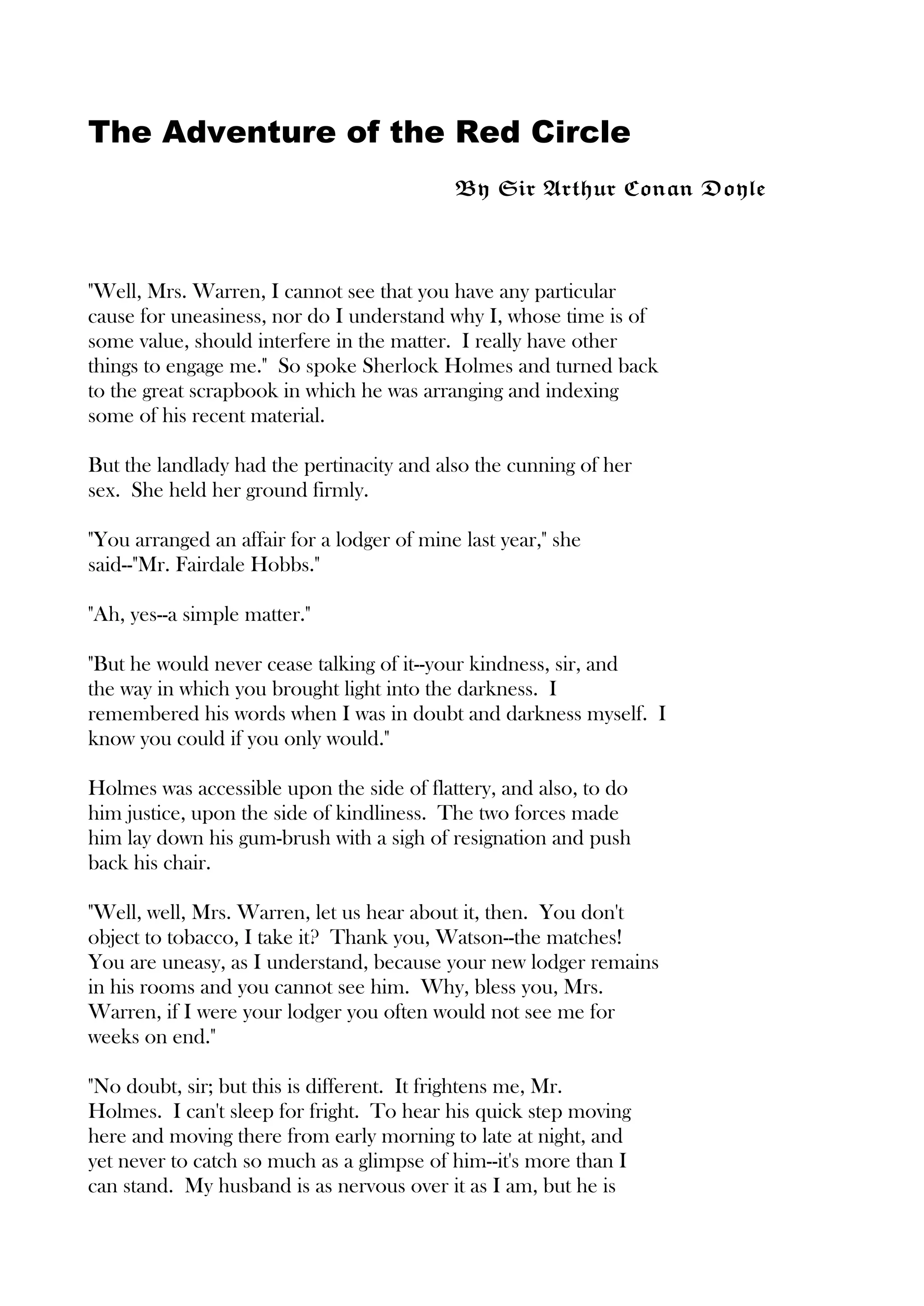 The adventure of red circle | PDF