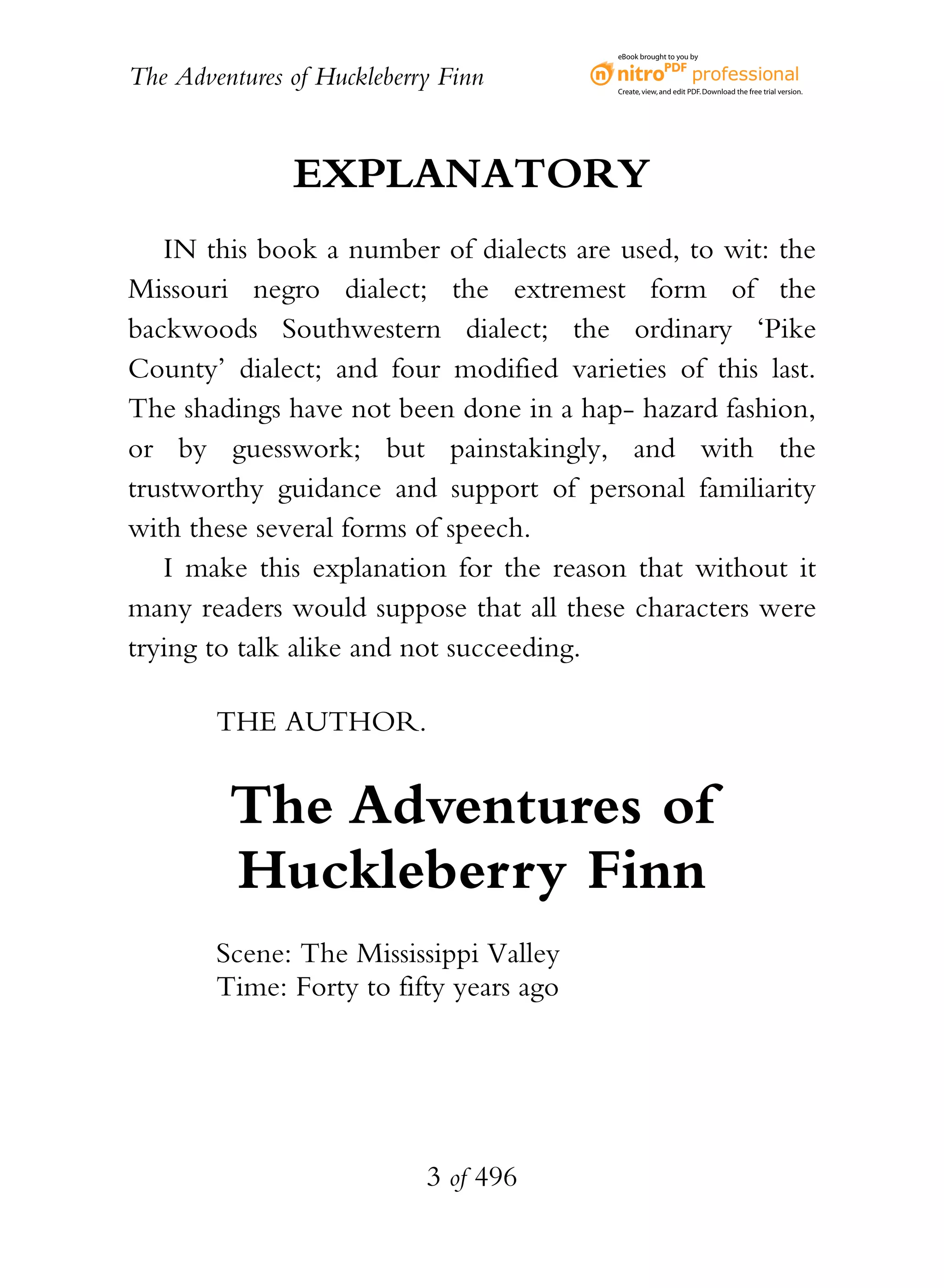 The Adventures Of Huckleberry Finn | PDF | Fiction | Books and Literature