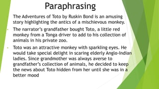 The adventures of the toto | PPTX